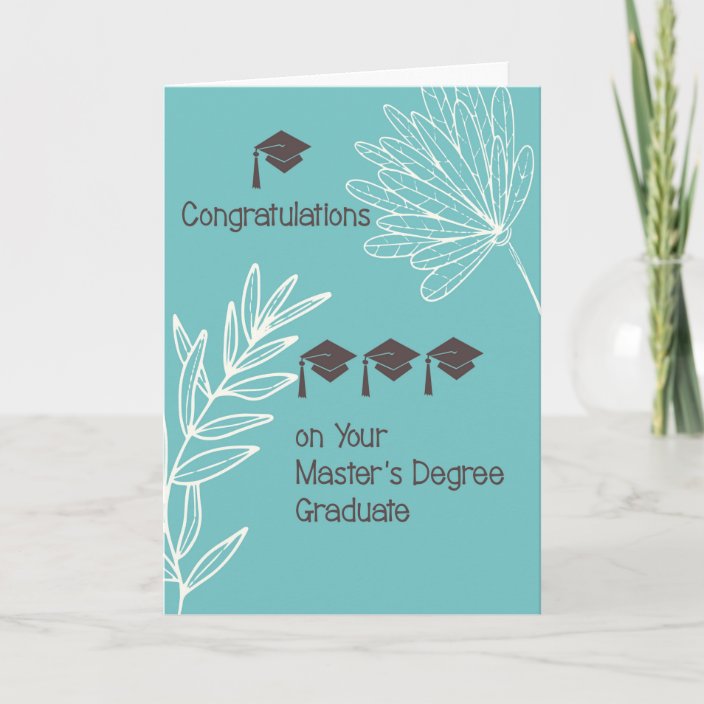 Congratulations Card for Master's Degree | Zazzle.co.uk