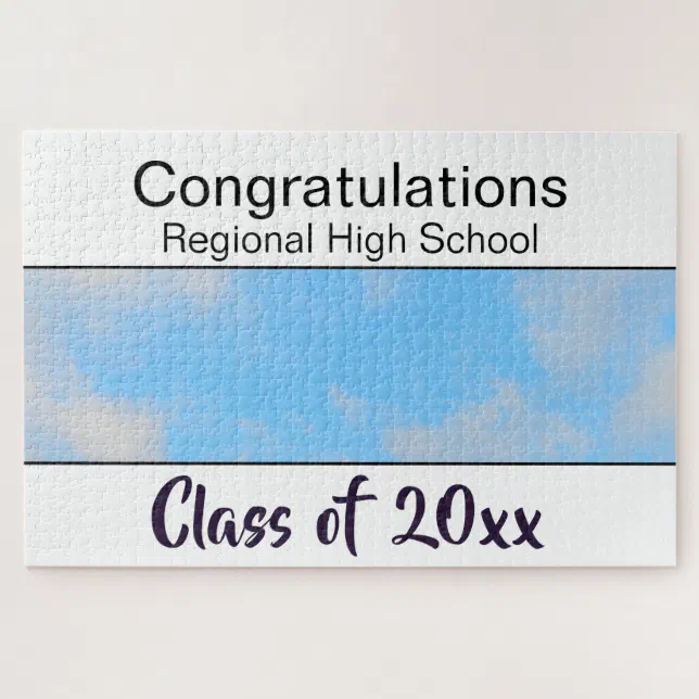 Congratulations Class of 2020 Photo Template Jigsaw Puzzle | Zazzle
