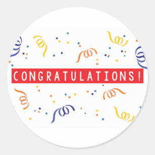 Congratulations Stickers & Labels | Zazzle UK
