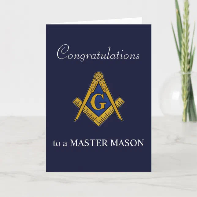 Congratulations Freemason Masonic Master Mason Thank You Card | Zazzle