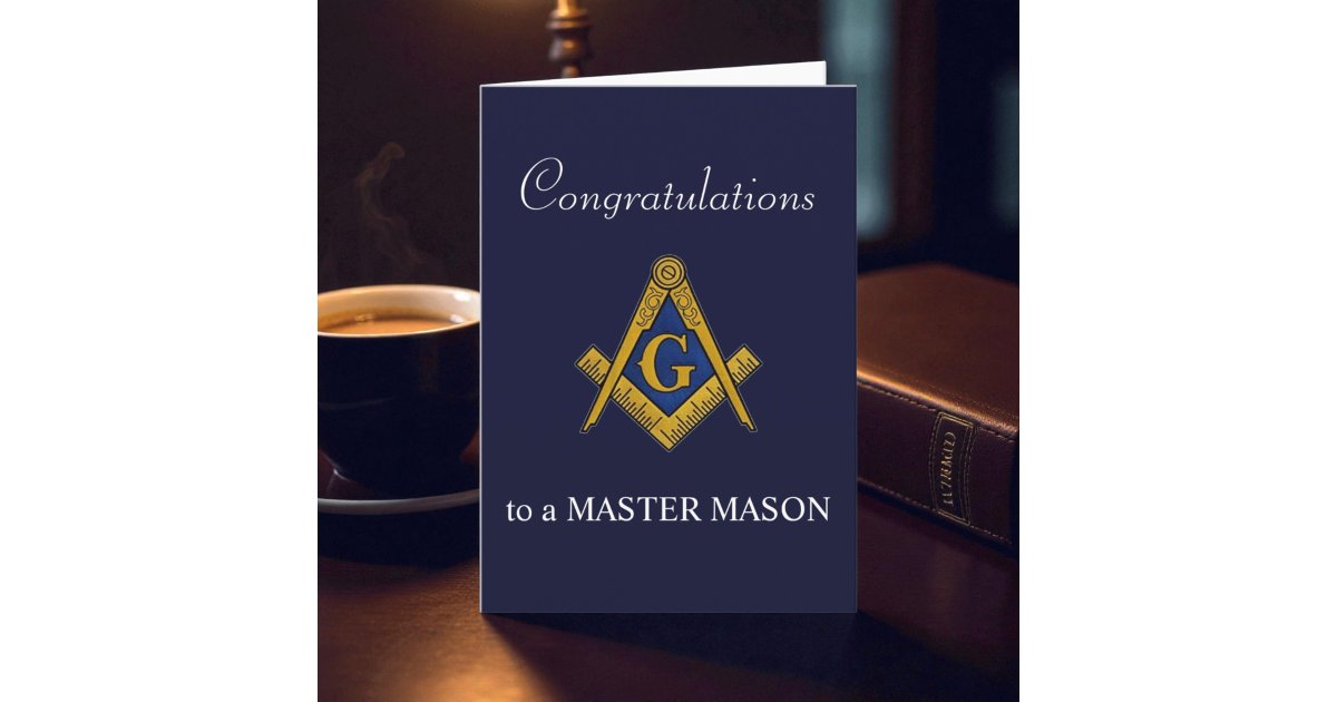 Congratulations Freemason Masonic Master Mason Thank You Card | Zazzle