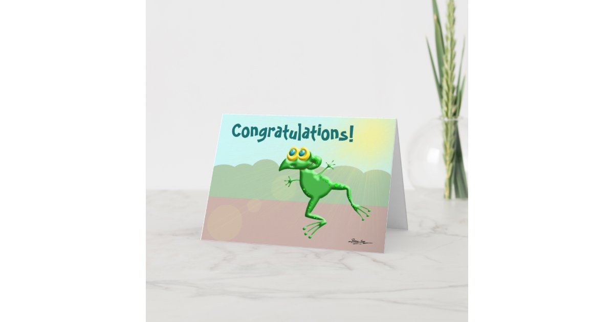 Congratulations Frogs Card | Zazzle