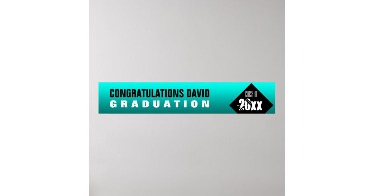 Congratulations Graduation 2018 Banner poster | Zazzle