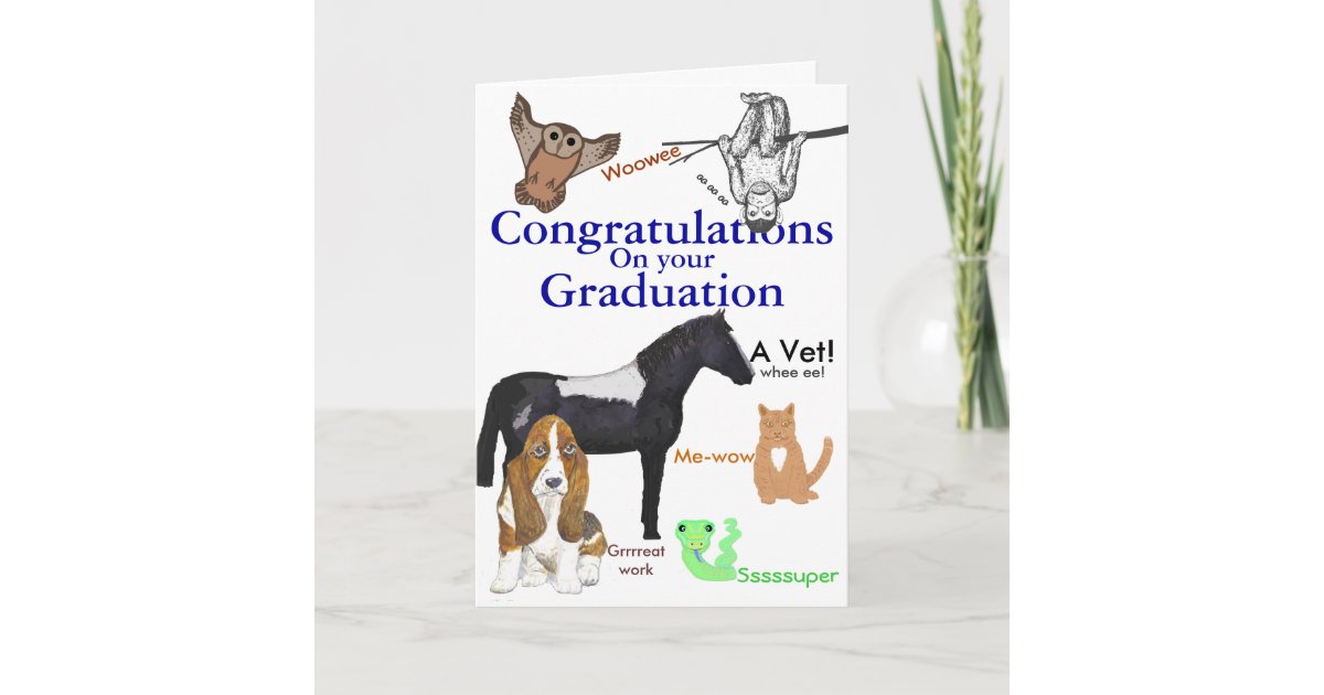 Congratulations Graduation Veterinary Card | Zazzle.co.uk