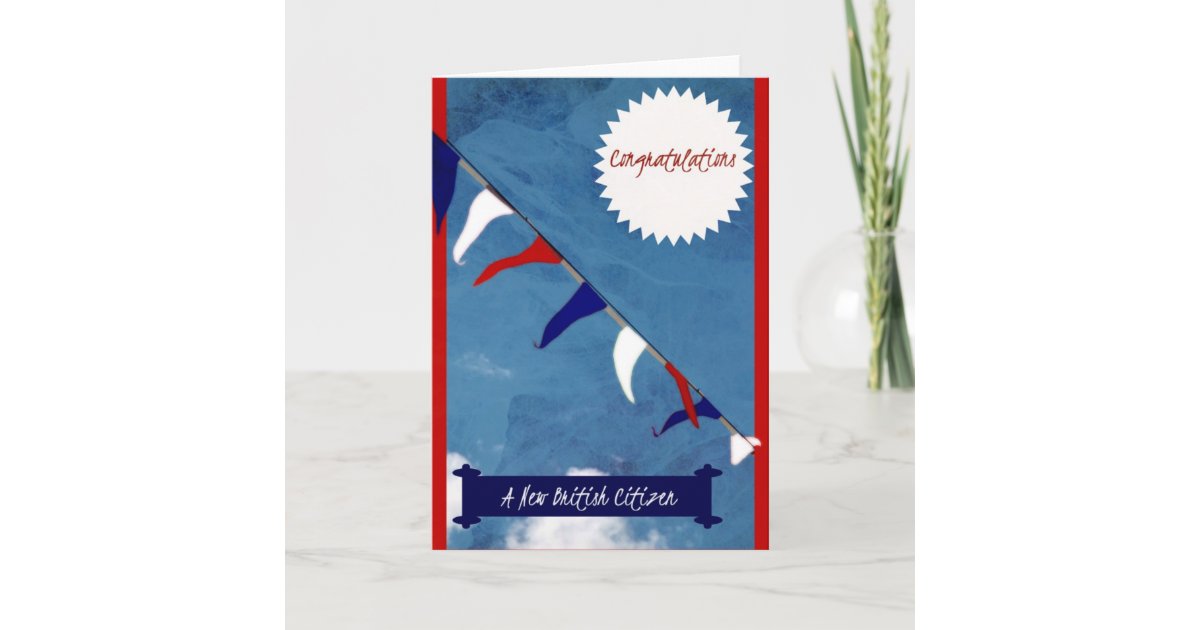 Congratulations New British Citizen Card | Zazzle.co.uk