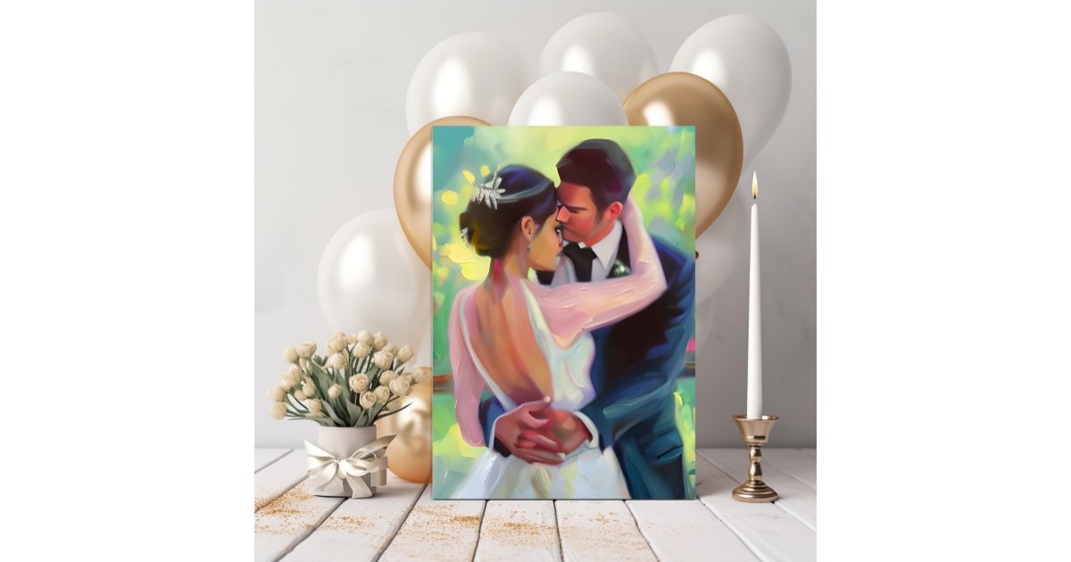 Congratulations Newlyweds | Couple Dancing Card | Zazzle
