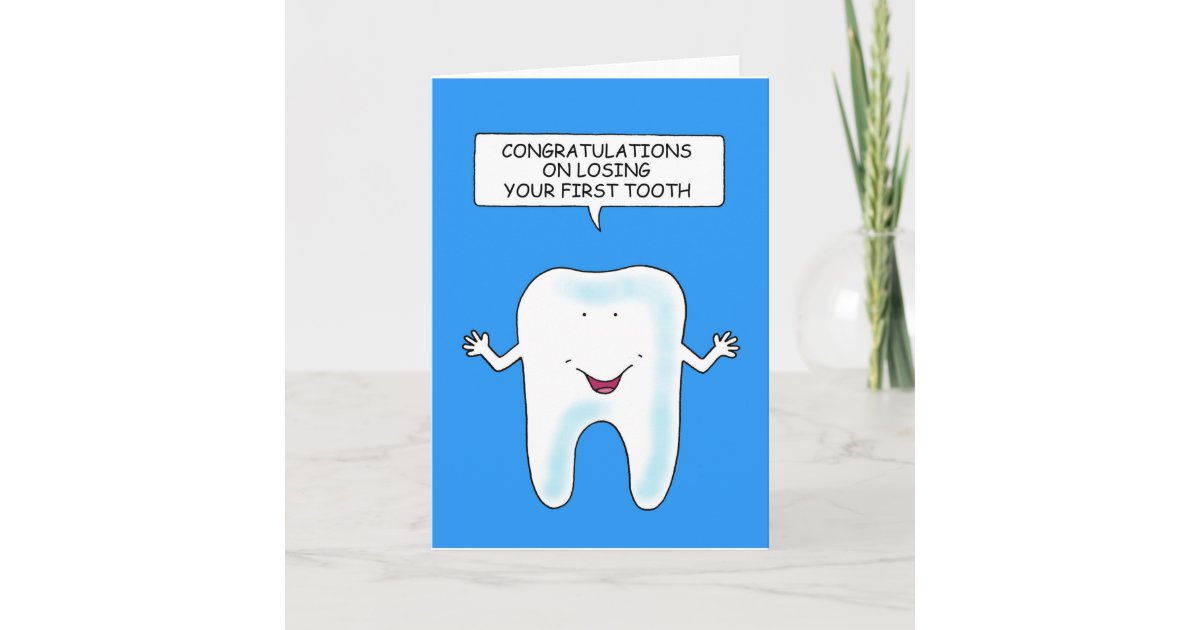 Congratulations on Losing Your First Tooth Card | Zazzle.co.uk