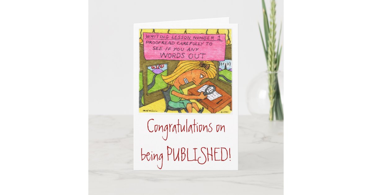Congratulations on Publication! Card | Zazzle.co.uk