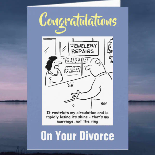Congratulations on Your Divorce. Funny Divorcee Card | Zazzle