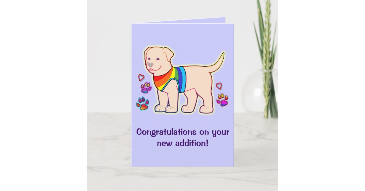 Congratulations on Your New Dog Card | Zazzle.co.uk