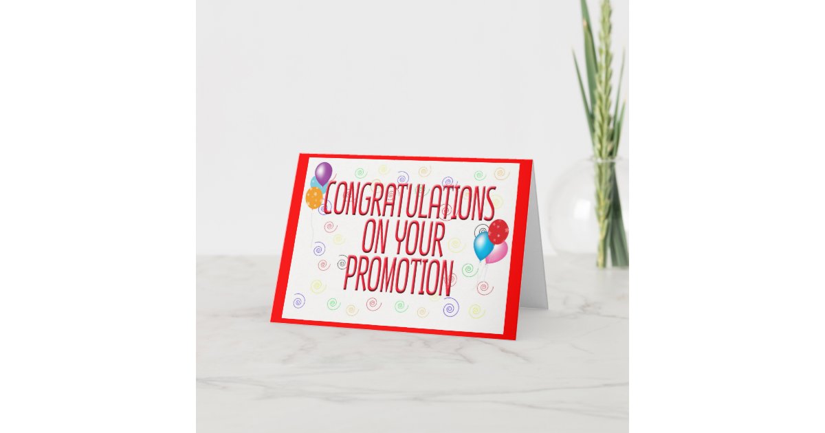 Congratulations On Your Promotion Card | Zazzle.co.uk