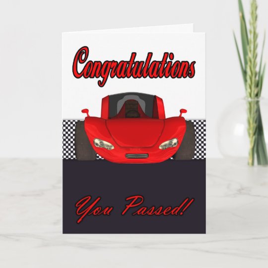 Congratulations passed driving test card | Zazzle.co.uk