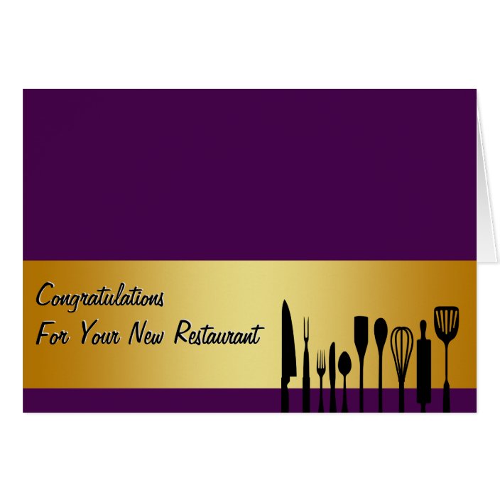 Congratulations Restaurant New Business Card | Zazzle.co.uk