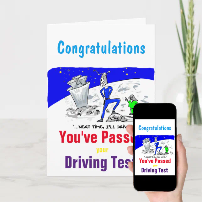 Congratulations you've passed driving test card | Zazzle
