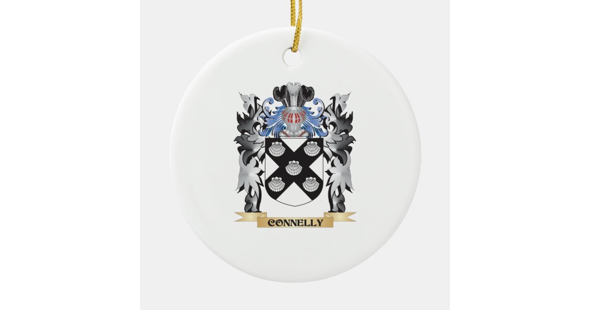 Connelly Coat of Arms - Family Crest Ceramic Tree Decoration | Zazzle