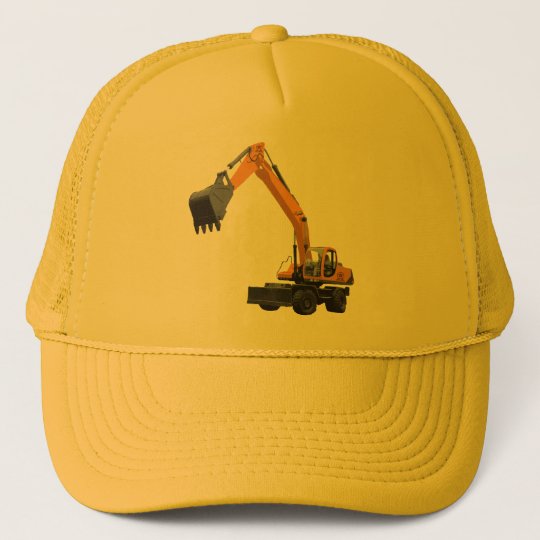 Construction Excavator Trucker Hat | Zazzle.co.uk
