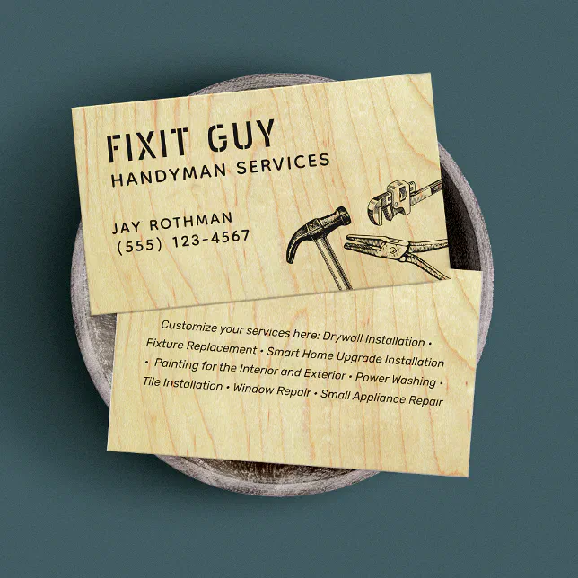 Construction Handyman Tools, Home Improvement Business Card | Zazzle