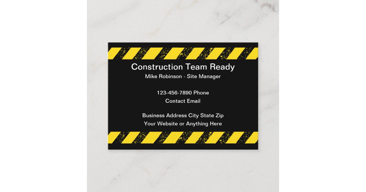 Construction Team Business Cards | Zazzle