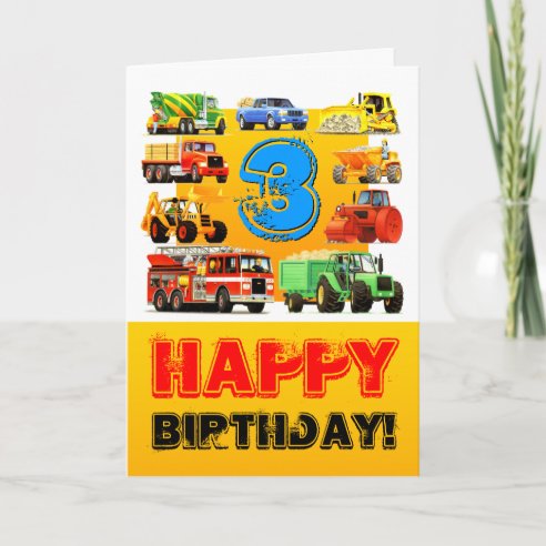 Construction Birthday Cards | Zazzle UK