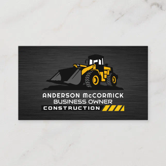 Construction Vehicle | Earth Digger | Developer Business Card | Zazzle
