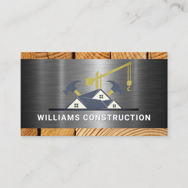 Construction Working Site | Property Development Business Card | Zazzle