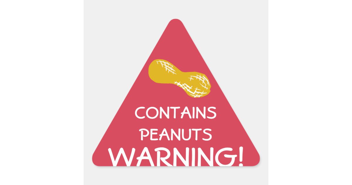 Contains Peanuts Food Allergy Alert Stickers | Zazzle
