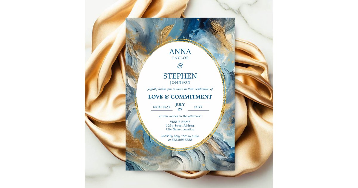 Contemporary Elegance: Commitment Ceremony Invitation | Zazzle