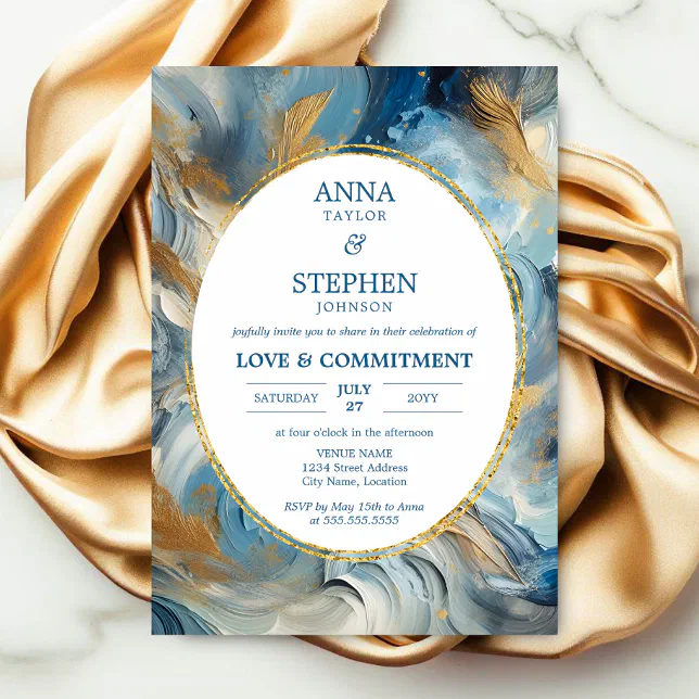 Contemporary Elegance: Commitment Ceremony Invitation | Zazzle