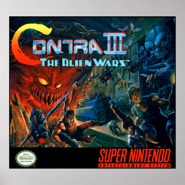 Contra III - Alien Wars Poster | Zazzle