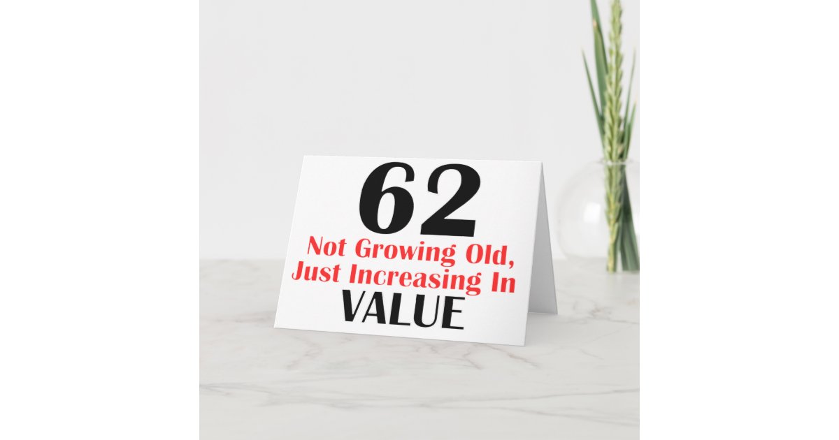 COOL 62 YEARS OLD BIRTHDAY DESIGNS CARD | Zazzle
