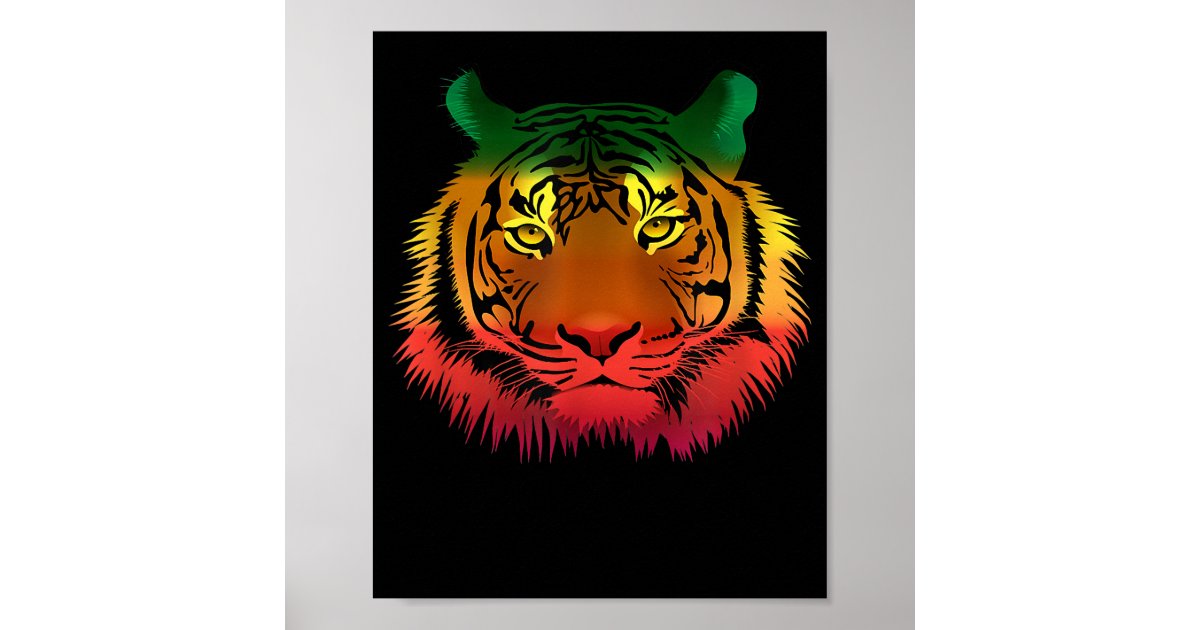 Cool Jamaican Tiger Flag Poster | Zazzle