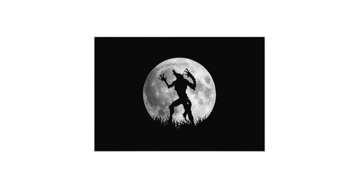 Cool Werewolf Full Moon Transformation Photo Print | Zazzle
