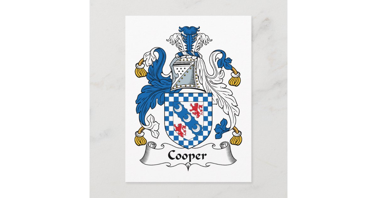 Cooper Family Crest Postcard | Zazzle