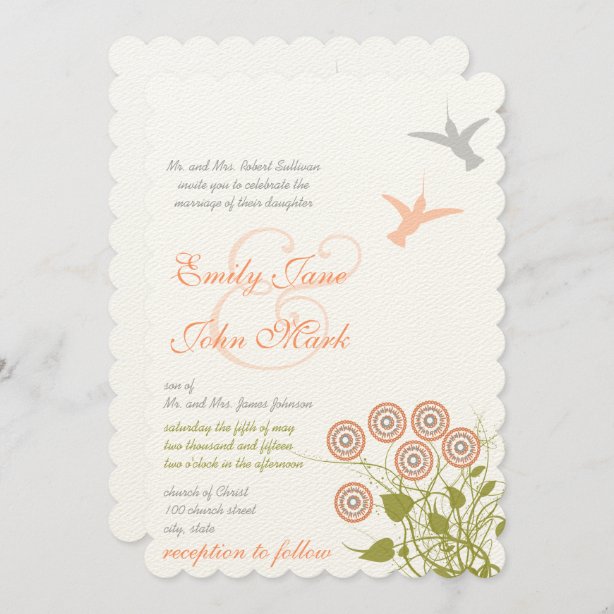 Hummingbird Wedding Invitations | Zazzle.co.uk