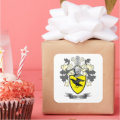 Corbett Family Crest Coat of Arms Square Sticker | Zazzle