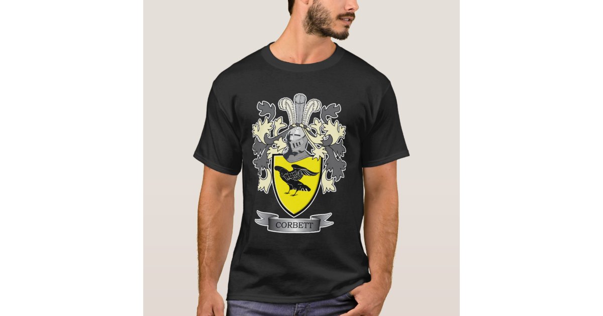 Corbett Family Crest Coat of Arms T-Shirt | Zazzle