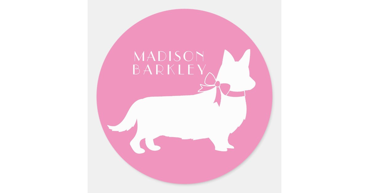 Corgi Puppy Dog Pembroke Welsh Classic Round Stick Sticker | Zazzle