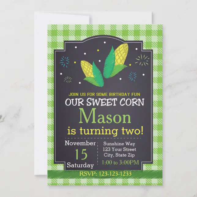 Corn Birthday Invitation | Zazzle