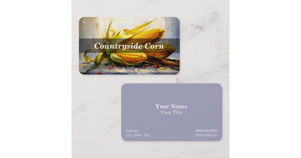 Corn / Maize Business Card | Zazzle
