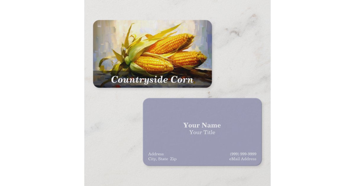 Corn / Maize Business Card | Zazzle