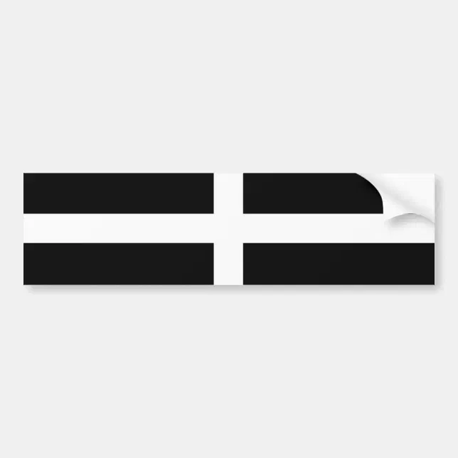 Cornwall - Cornish Flag / St. Piran's Bumper Sticker | Zazzle