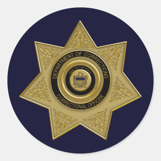 Correctional Officer Gold Badge Stickers | Zazzle.co.uk