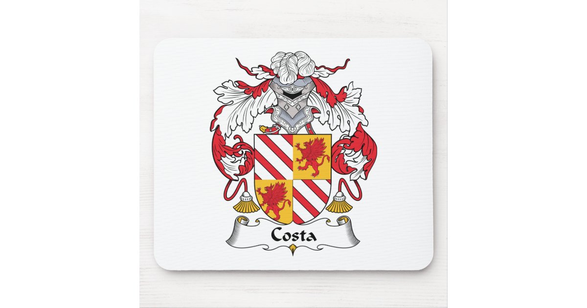 Costa Family Crest Mouse Mat | Zazzle