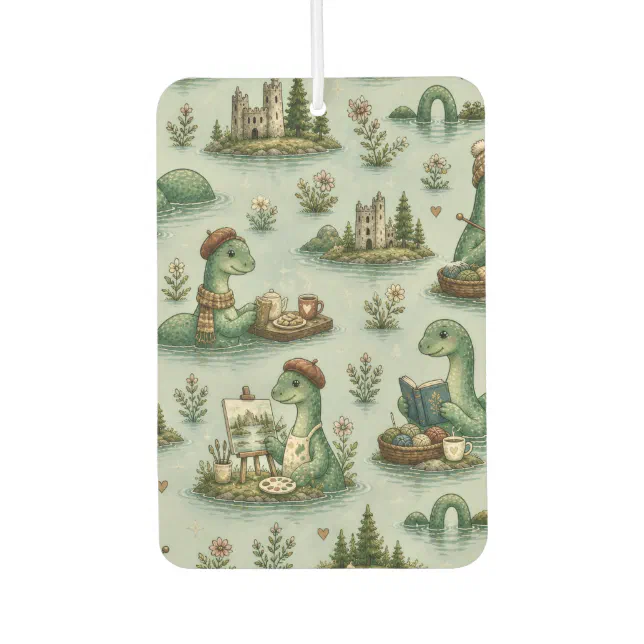 Cosy Cryptids Nessie Loch Ness Monster hobbies Car Air Freshener | Zazzle