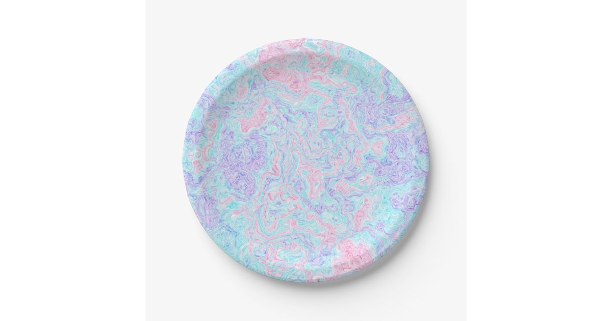 Cotton Candy Swirls Paper Plate | Zazzle