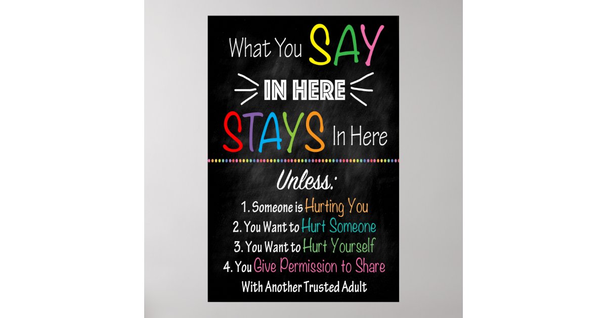 Counseling Office Confidentiality Poster | Zazzle