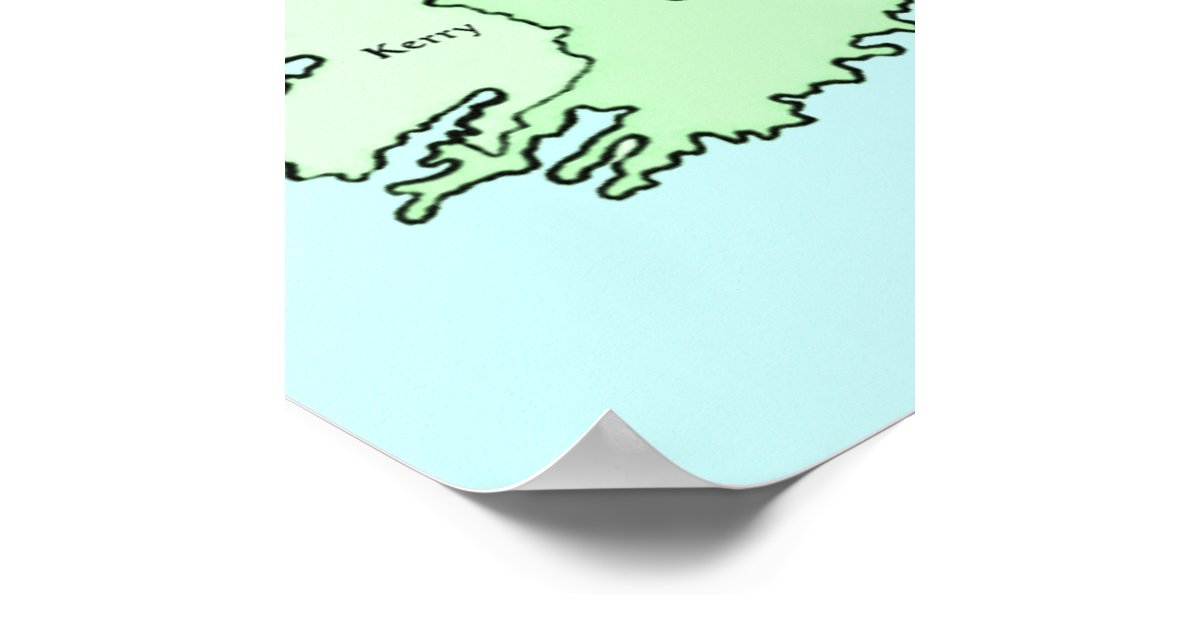 Counties of Ireland Map Poster | Zazzle
