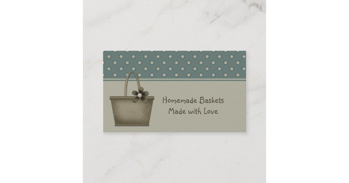 Country Primitive Baskets Business Card | Zazzle