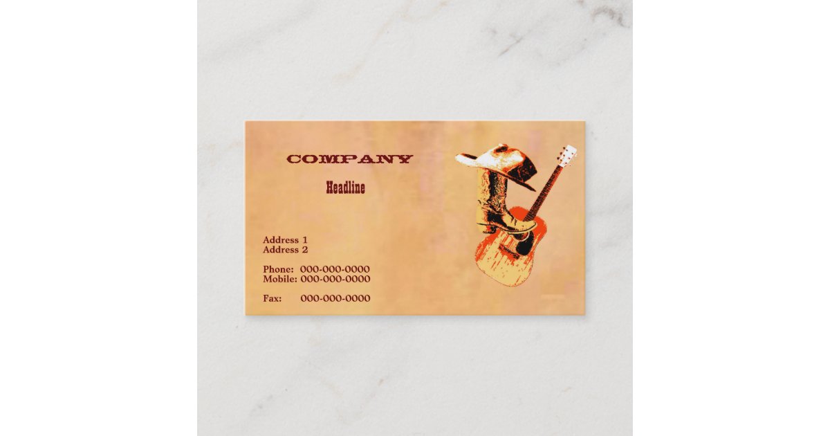 Country Western Business Card | Zazzle