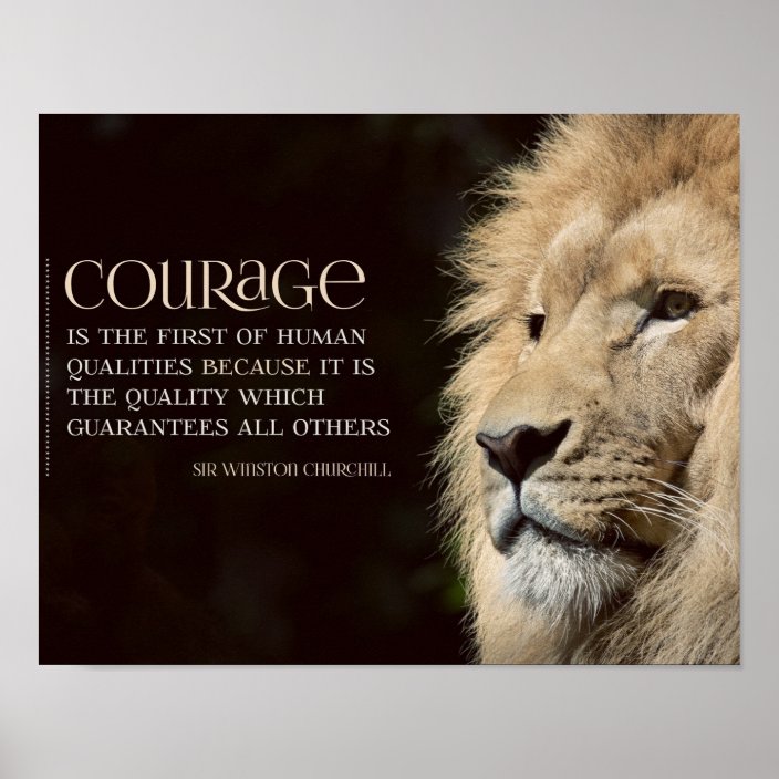 Courage Poster | Zazzle.co.uk